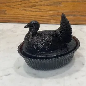 Boyd Glass | Accents | Rare Vintage Boyd Glass Turkey On Nest | Poshmark